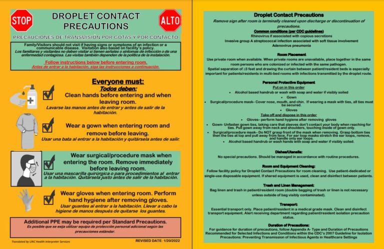 NC Standardized Isolation Signage (published January 2022) - Statewide ...