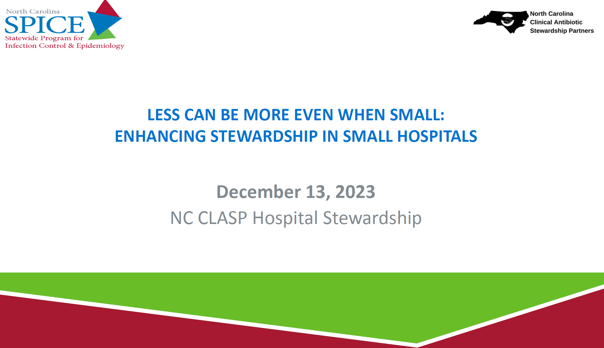 NC CLASP Acute Care/Inpatient - Statewide Program for Infection Control ...